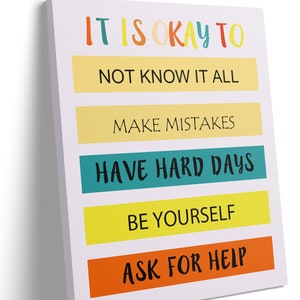 Classroom Décor It is Okay to Be Yourself Classroom Wall Decoration ...