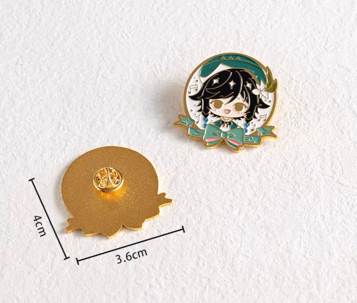 Genshin Impact Pins Cute Kawaii Gaming Bag Enamel Handmade - Etsy