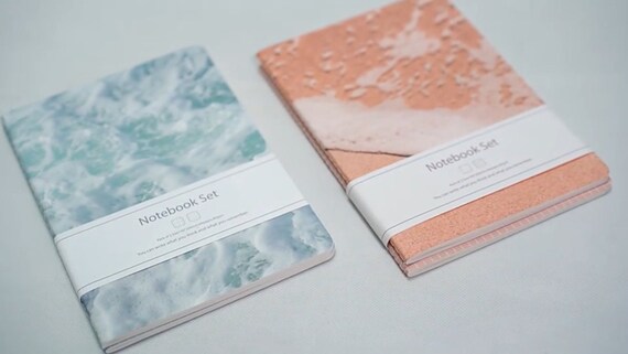 Pack of Two Notebooks // Dotted Notebook // Lined Notebook // | Etsy