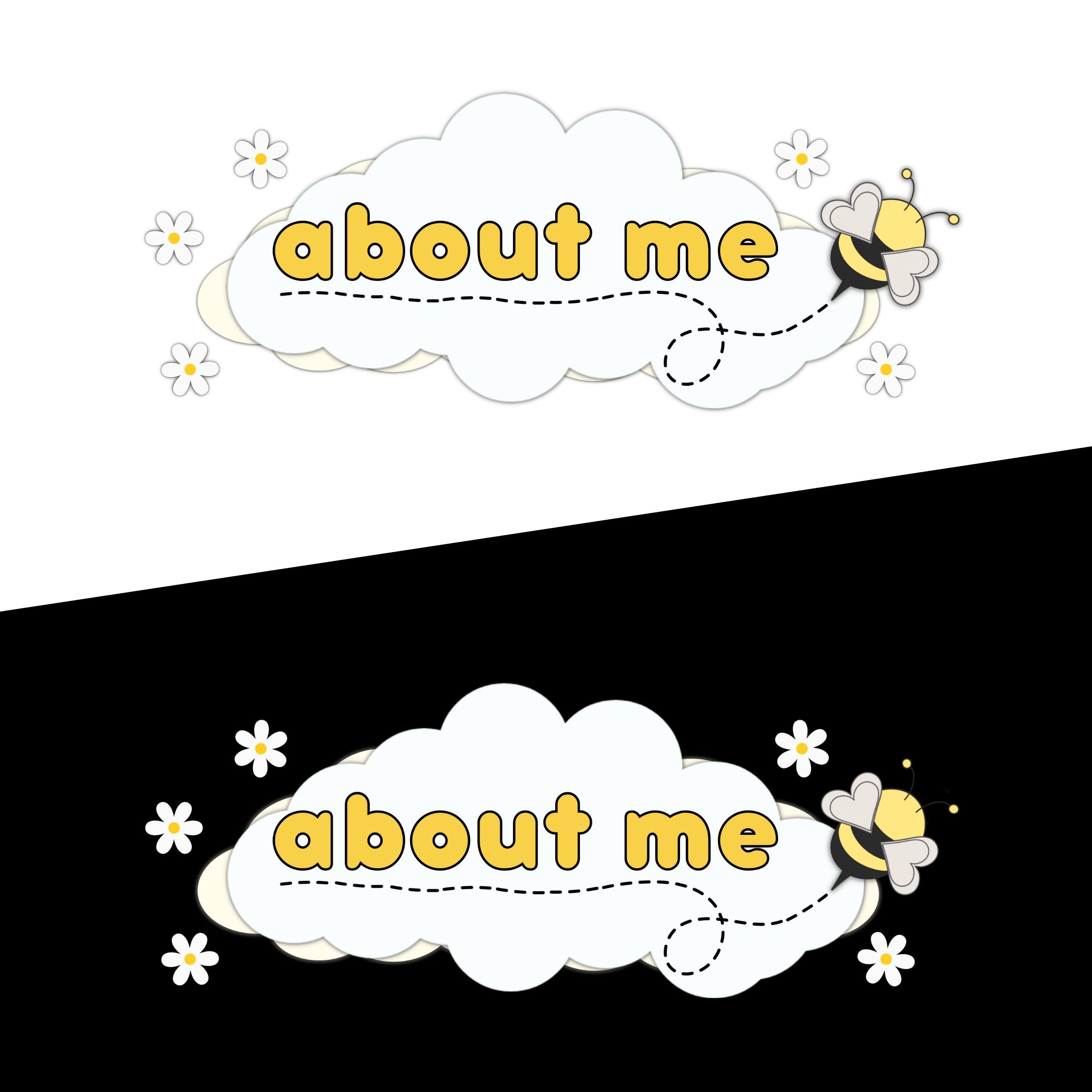 About Me Twitch Panels & Stream Overlay With Bees and Daisy Flowers ...