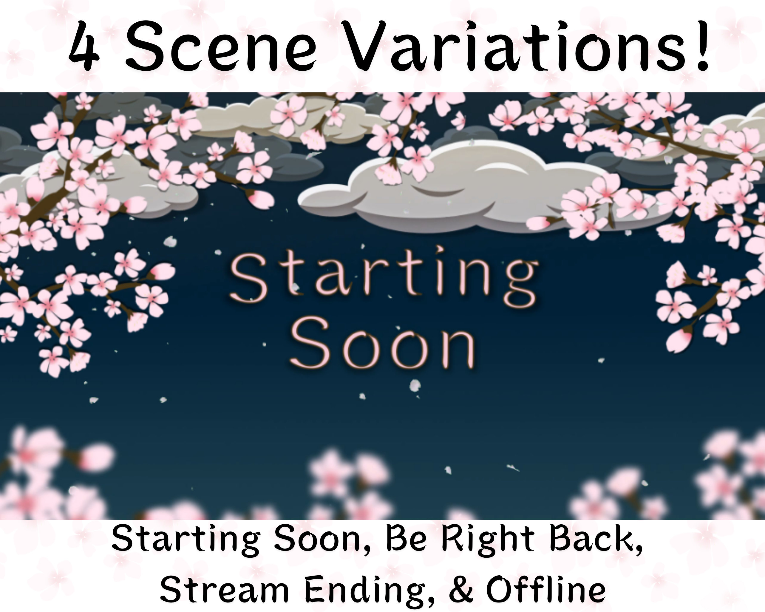 Sakura Twitch Scenes | Cherry Blossom Twitch Scenes | Twitch Overlay ...