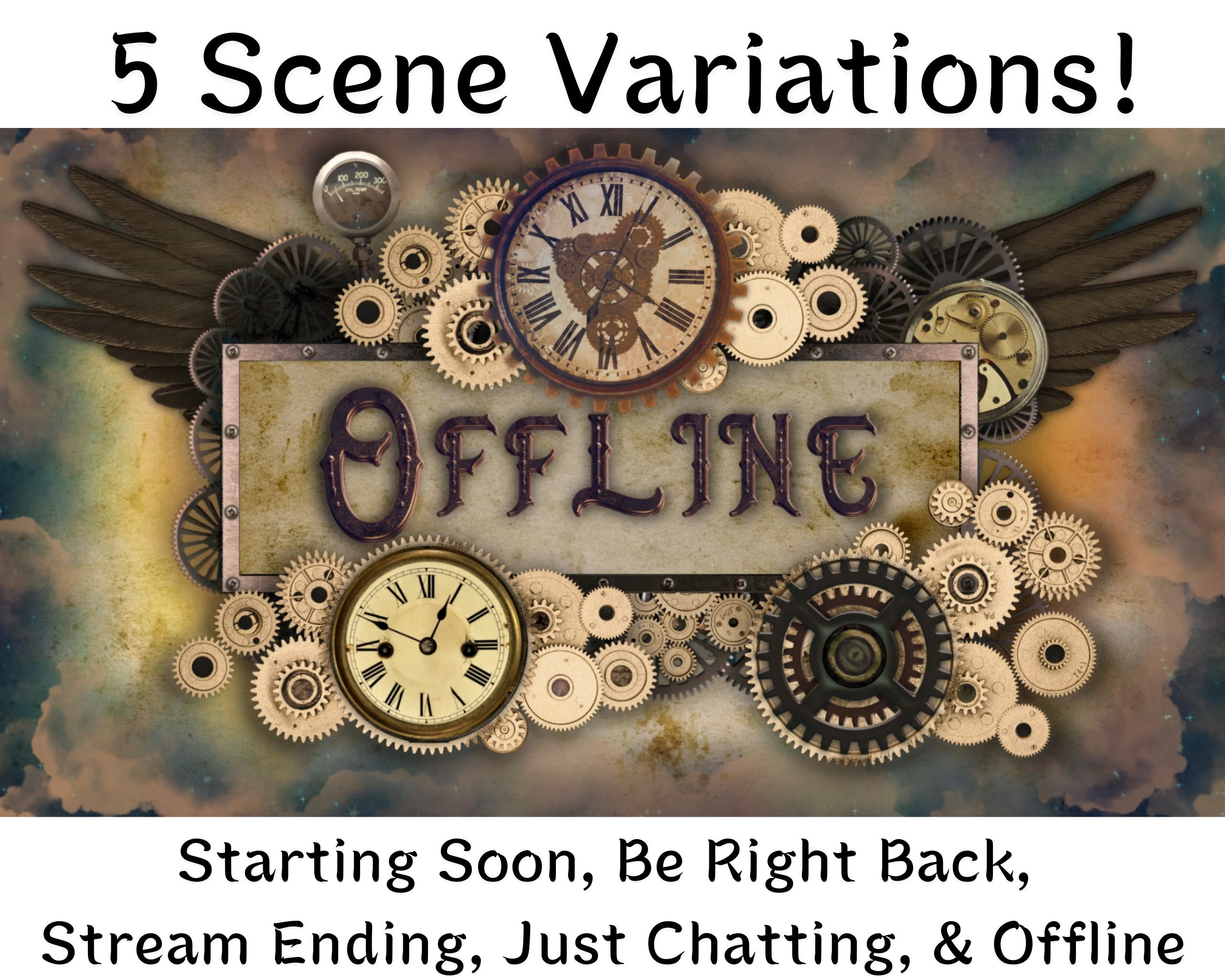 Steampunk Twitch Scenes for Streaming | Animated | High Quality ...