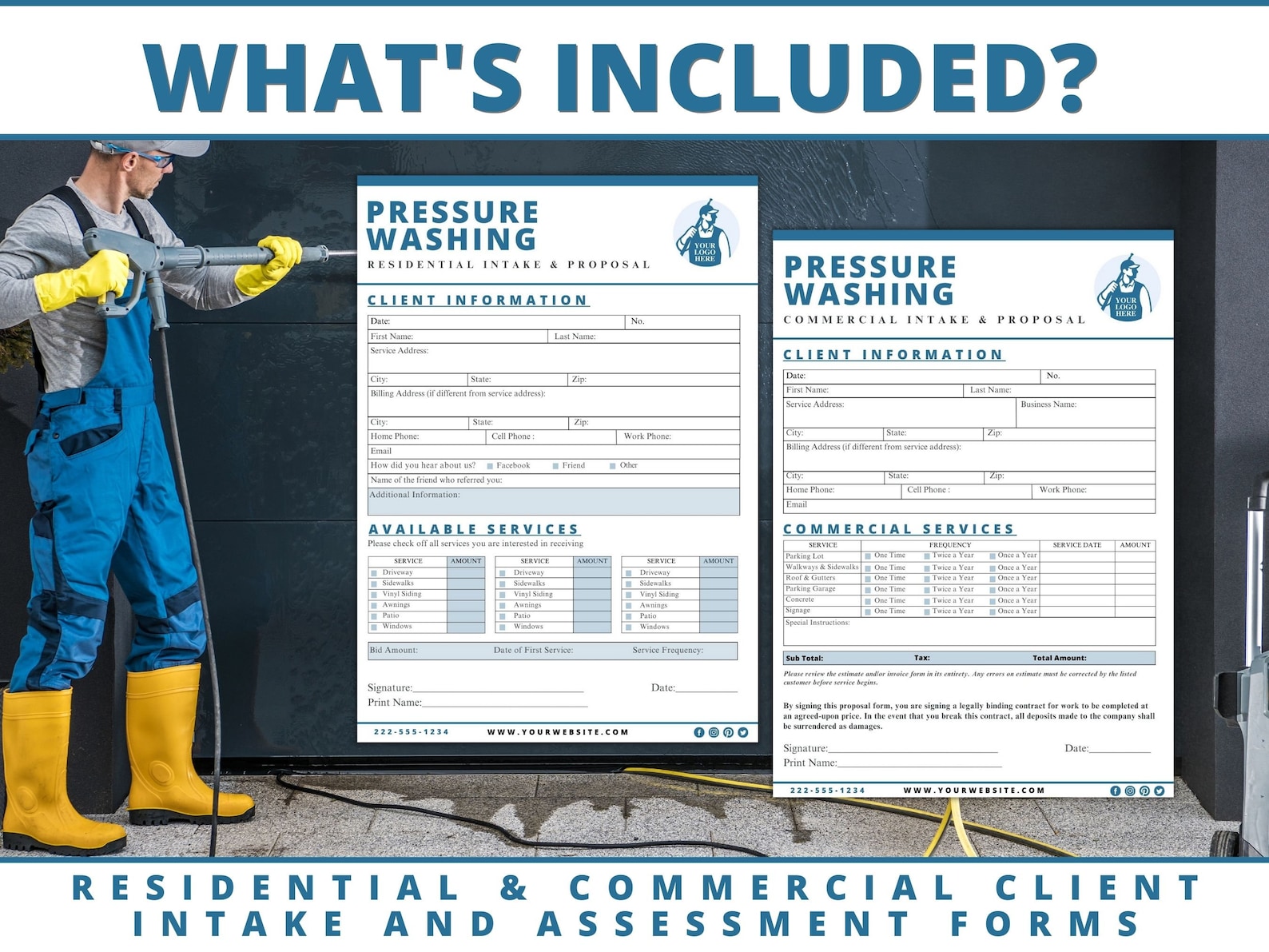 Pressure Washing Forms, Pressure Washing Template, Pressure Washing ...