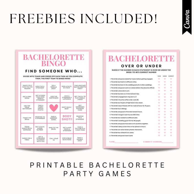 Editable Bachelorette Party Invitation & Itinerary Template | Double ...