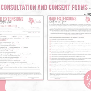 Hair Extension Form Bundle, Hair Extensions Contract, Hair Extensions ...
