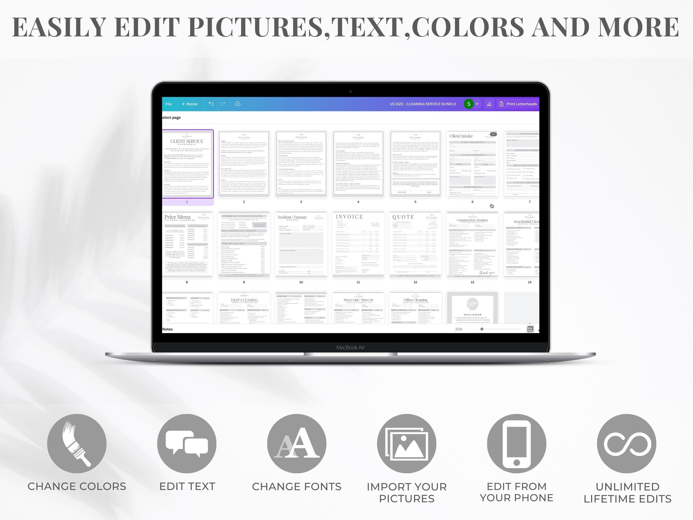 Professional Residential Cleaning, Editable Client Intake Form ...