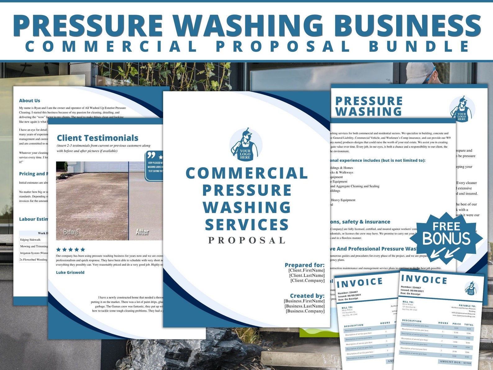 Pressure Washing Proposal Template, Proposal Template, Pressure Washing ...