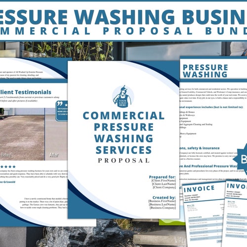 Pressure Cleaning power Washing Contract proposal estimate - Etsy