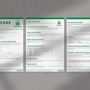 Landscaping Agreement, Landscaping Form, Landscaping Contract ...