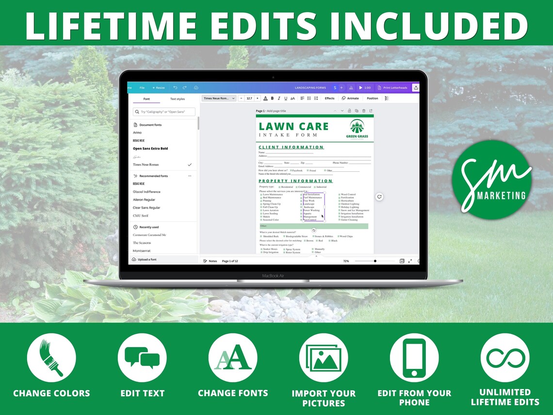 Landscaping Form BUNDLE, Landscaping Contract, Landscaping Template ...