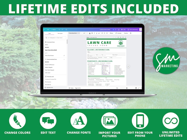 Landscaping Form BUNDLE, Landscaping Contract, Landscaping Template ...