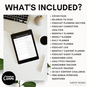 Podcast Planner, Podcast Template, Podcast Checklist, Content Planner ...