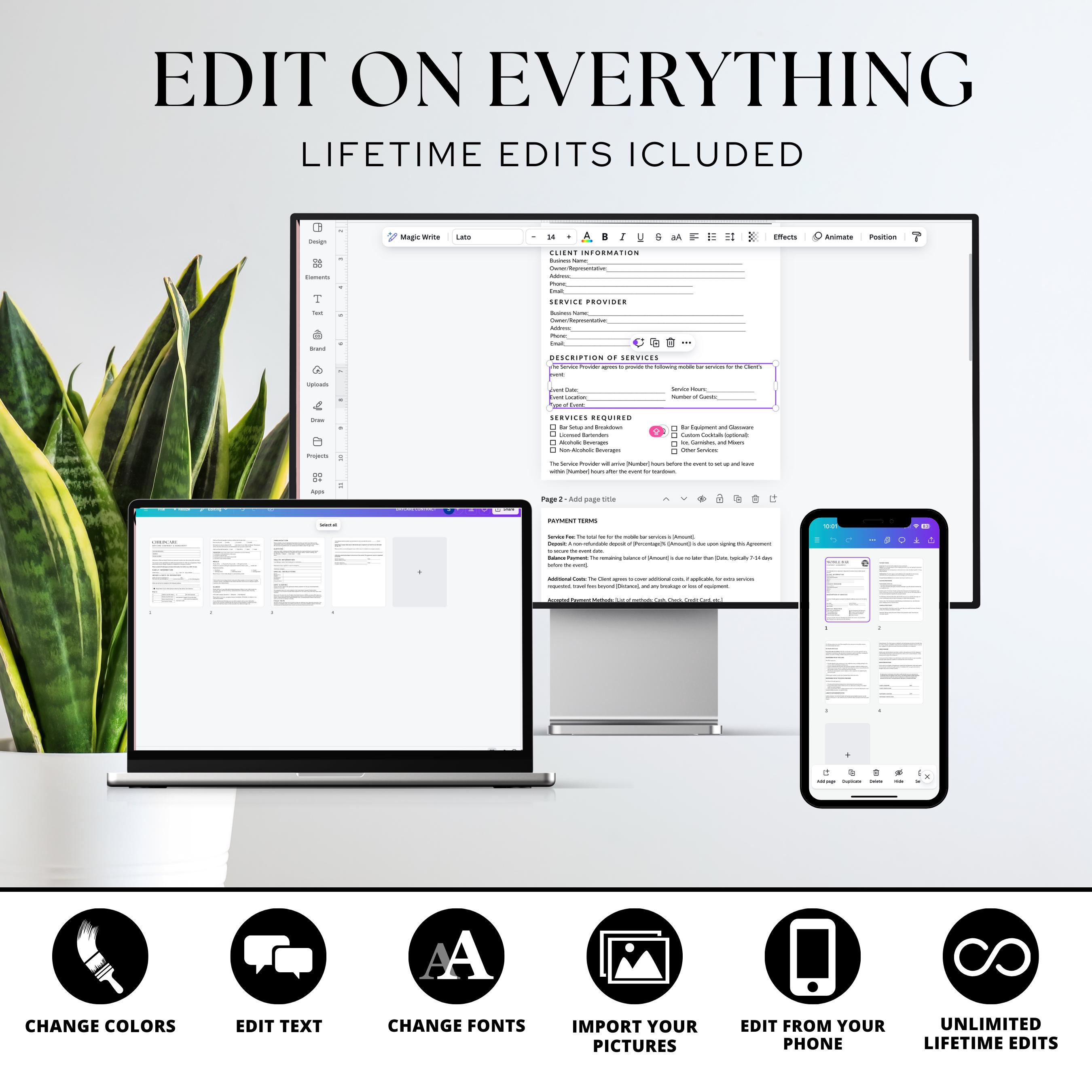 Mobile Bar Contract | Mobile Bartending Contract Template, Mobile Bar ...