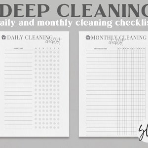 EDITABLE Deep Cleaning Checklist, Cleaning Planner, Cleaning Schedule ...