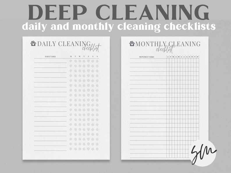 EDITABLE Deep Cleaning Checklist, Cleaning Planner, Cleaning Schedule ...