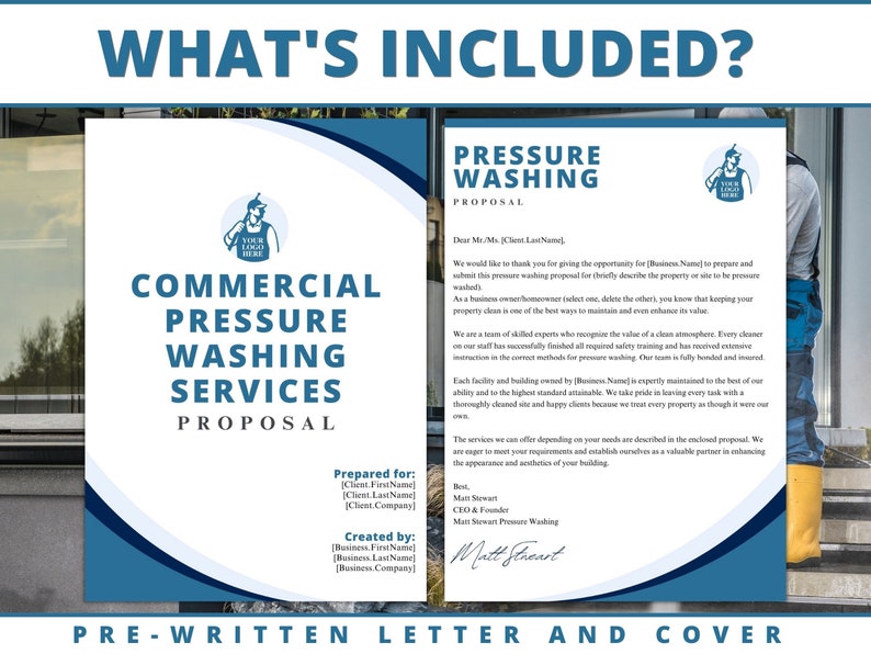 Pressure Washing Proposal Template, Proposal Template, Pressure Washing ...