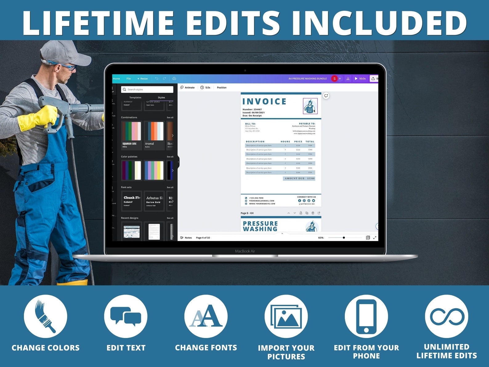 Pressure Washing Forms, Pressure Washing Template, Pressure Washing ...