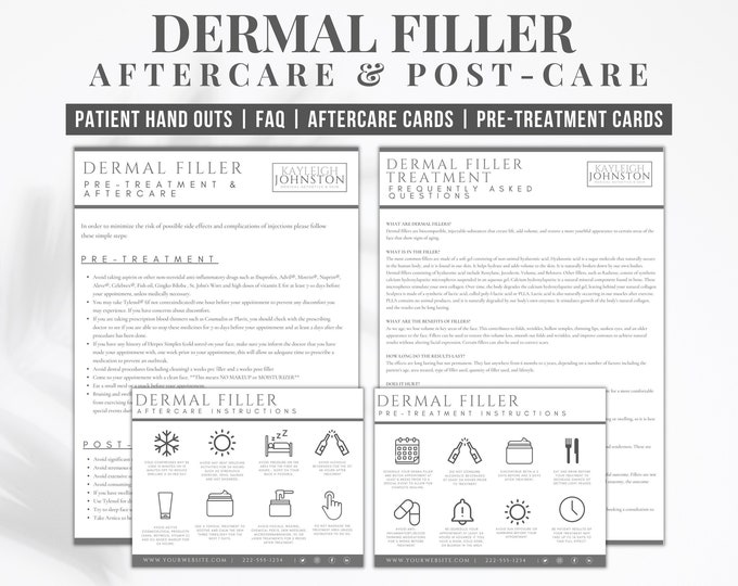 EDITABLE Botox Aftercare, Botox Pre and Post Treatment Care ...