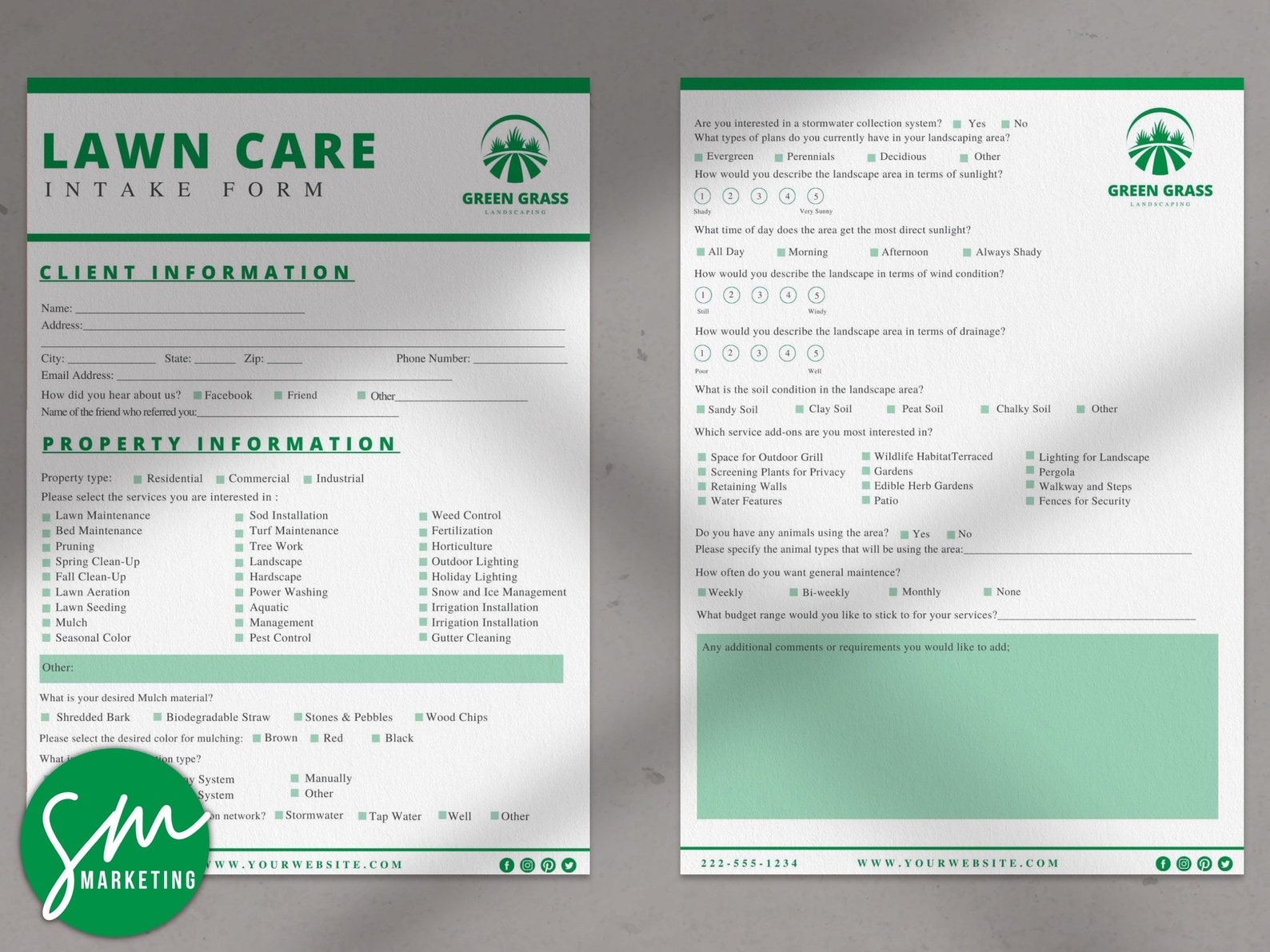 Landscaping Form BUNDLE, Landscaping Contract, Landscaping Template ...