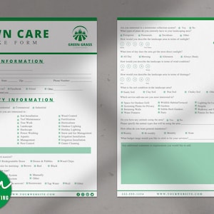 Landscaping Form BUNDLE, Landscaping Contract, Landscaping Template ...