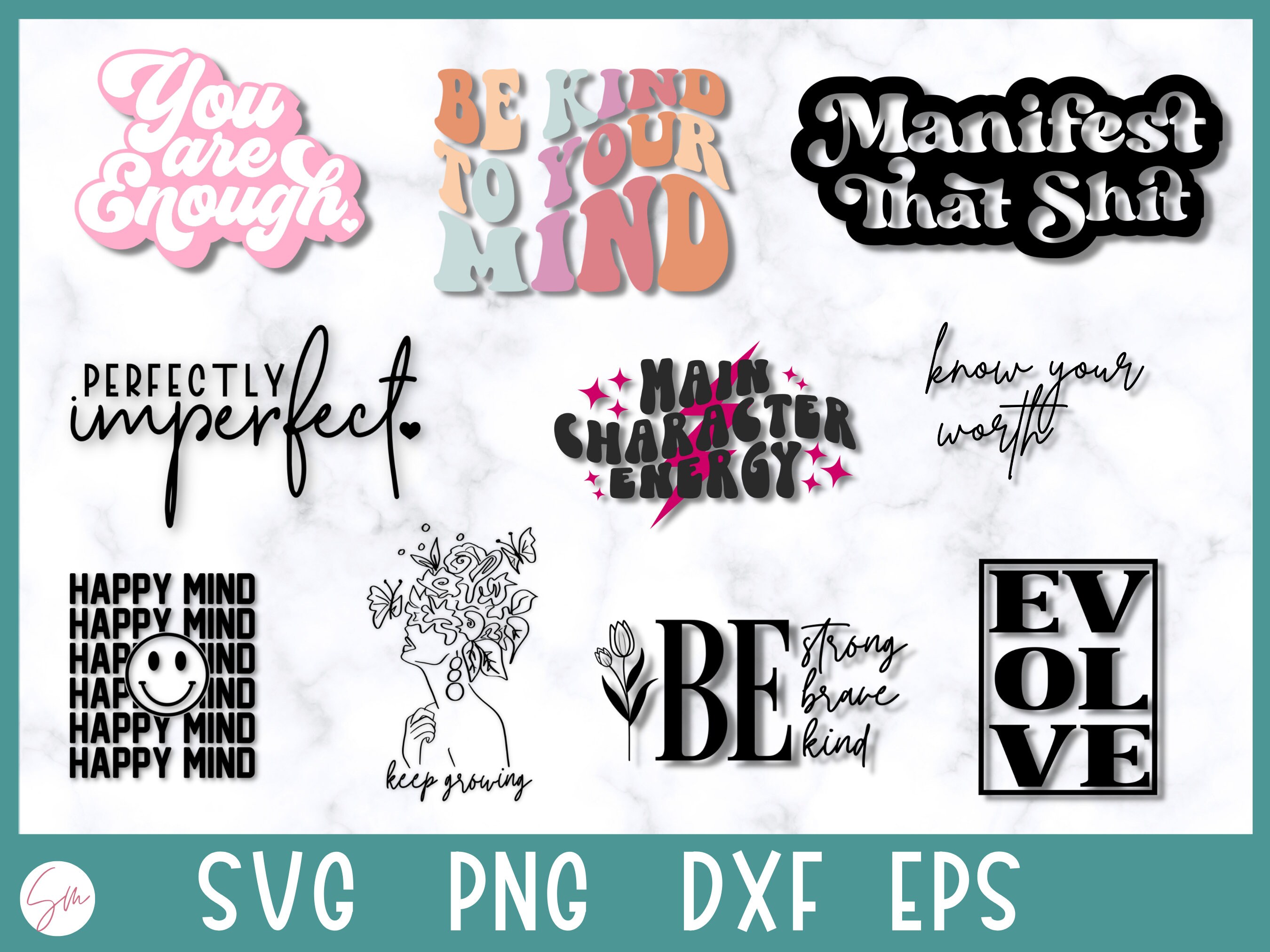 Self Love Svg Bundle 2 Inspirational Svg Bundle, Inspirational Quotes ...