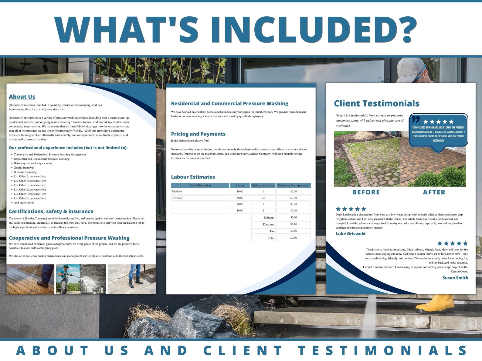 Pressure Washing Proposal Template, Proposal Template, Pressure Washing ...