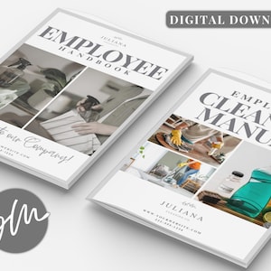 Cleaning Business Employee Handbook Template, Editable Canva Manual ...