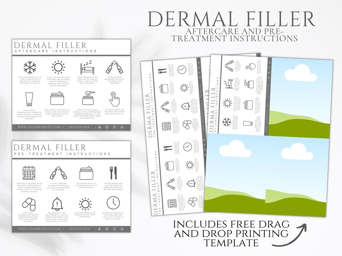 EDITABLE Dermal Filler Forms, Nurse Injector Template, Policy, Photo ...