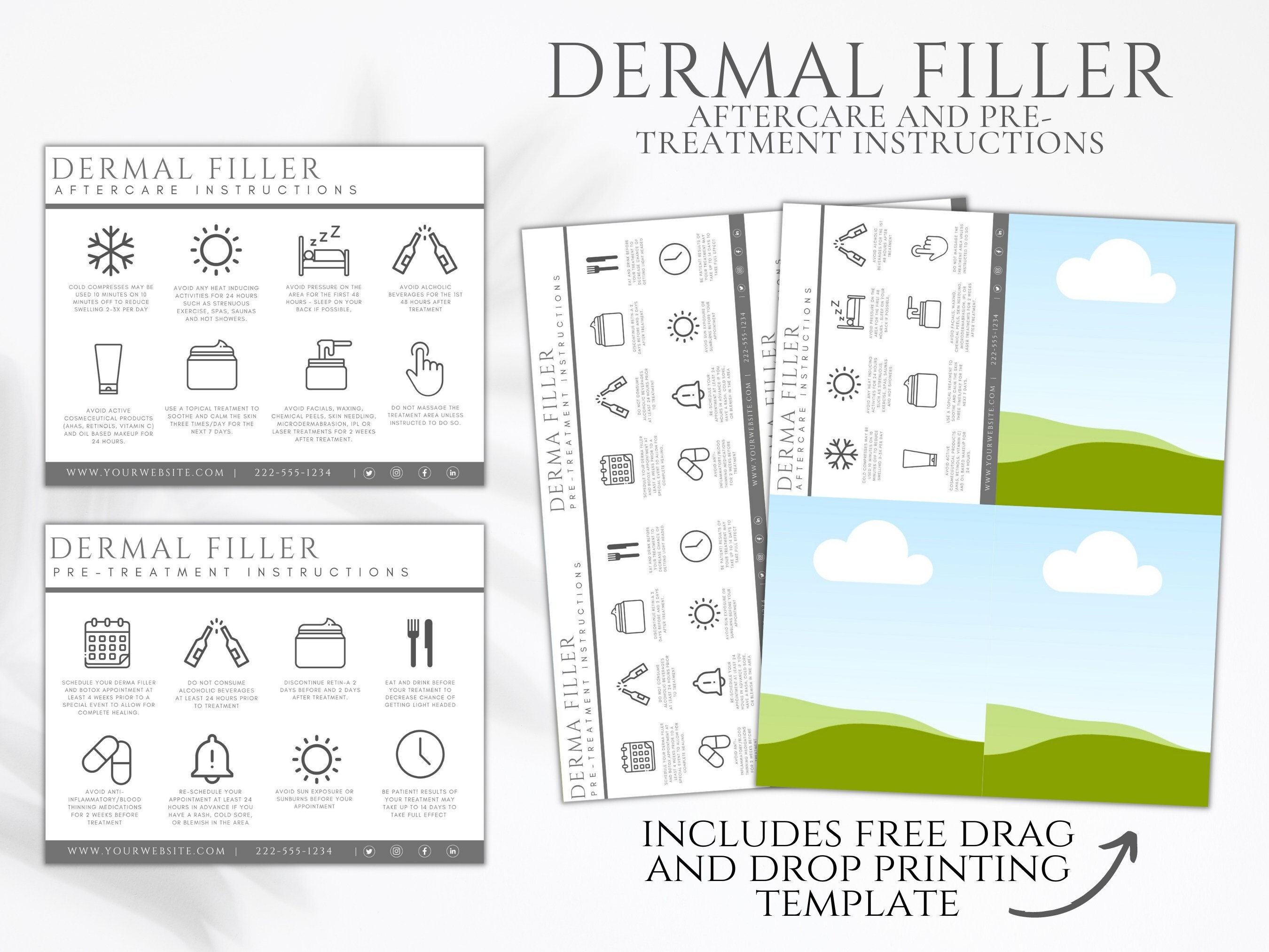 EDITABLE Dermal Filler Forms, Nurse Injector Template, Policy, Photo ...