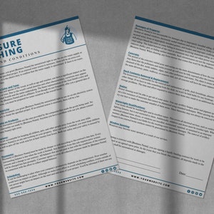 Pressure Washing Agreement Templates,pressure Washing,pressure Cleaning ...