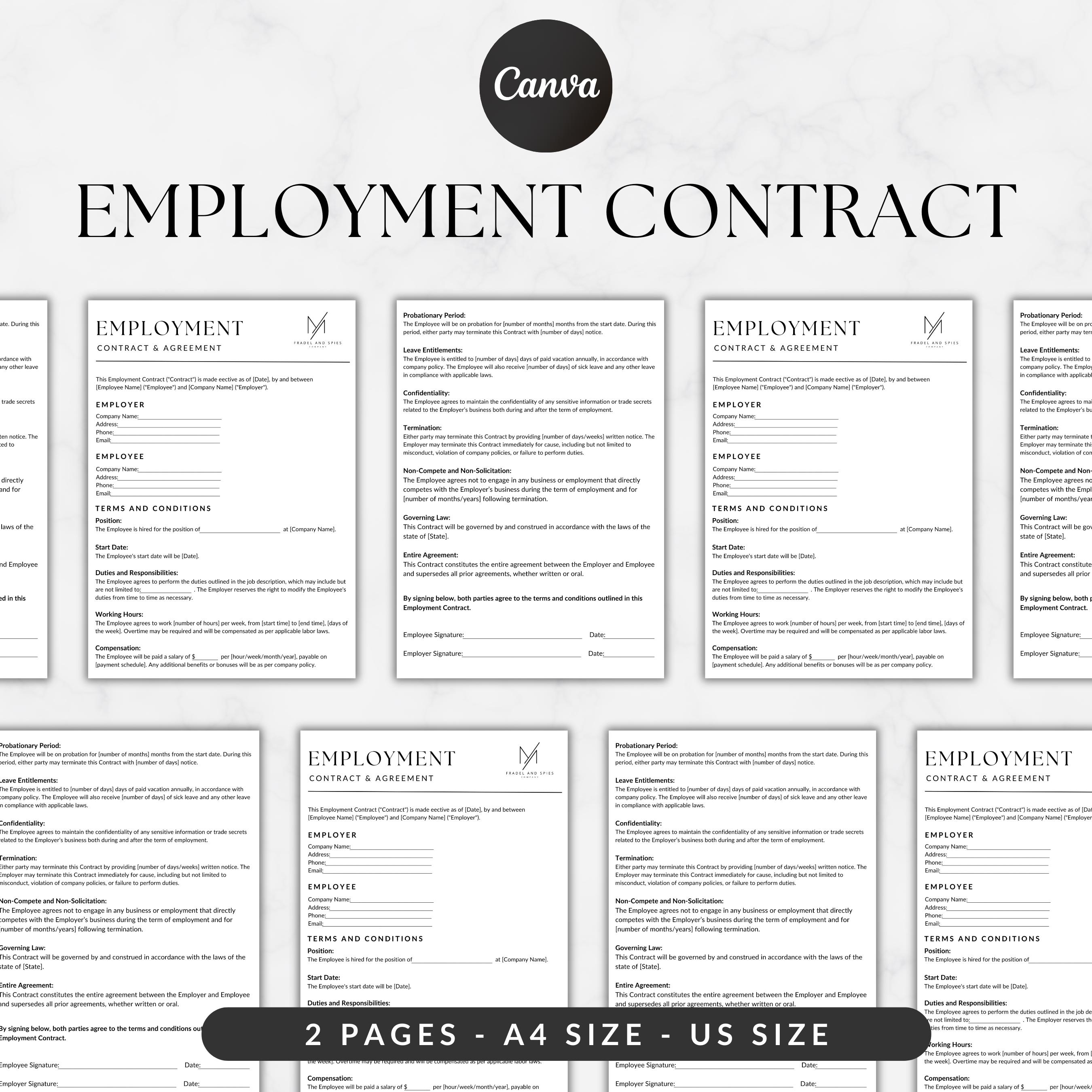 Simple Employment Contract | Employment Agreement, Small Business ...