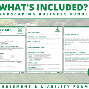 Landscaping Form BUNDLE, Landscaping Business Cards, Landscaping ...