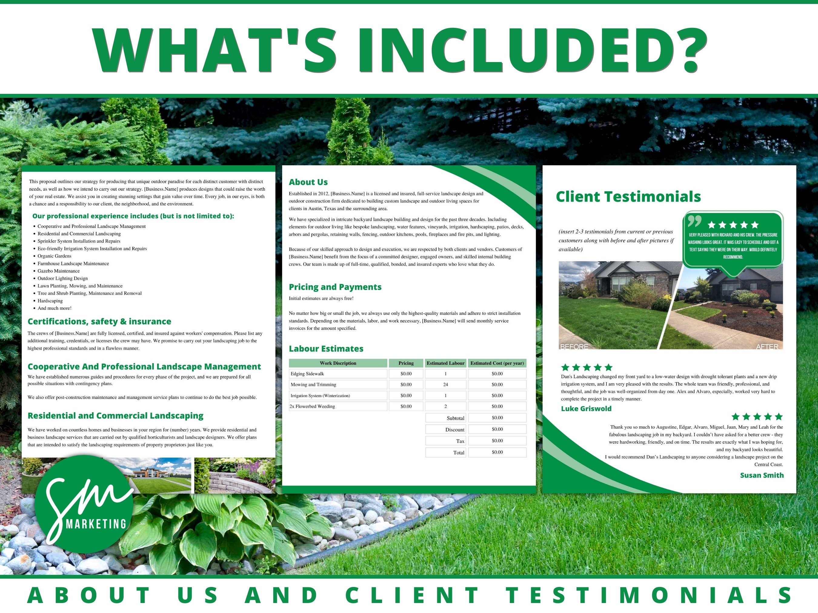 Landscaping Proposal Template, Business Proposal, Landscaping Proposal ...