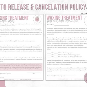 Waxing Business Forms | Day Spa Business Kit | Waxing Consent Form ...