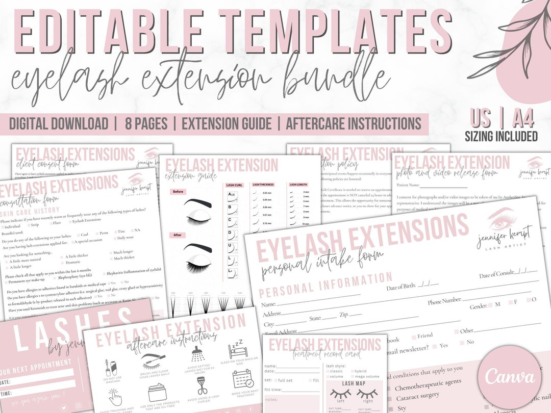 Eyelash Extension Forms | Lash Extensions | Client Consent Form ...