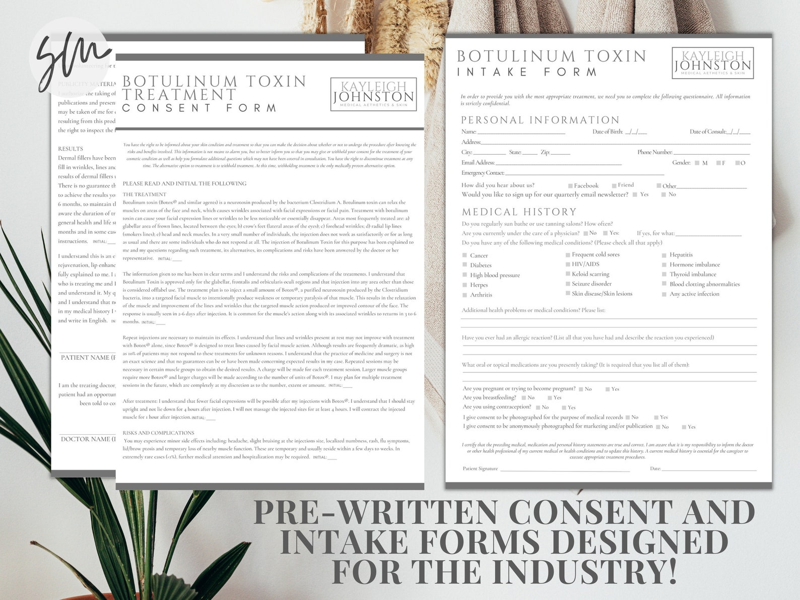 EDITABLE Botox Consent Forms, Nurse Injector Template, Medspa Template ...