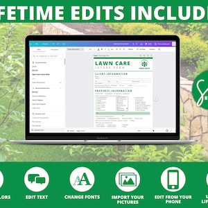 Landscaping Form BUNDLE, Landscaping Business Cards, Landscaping ...