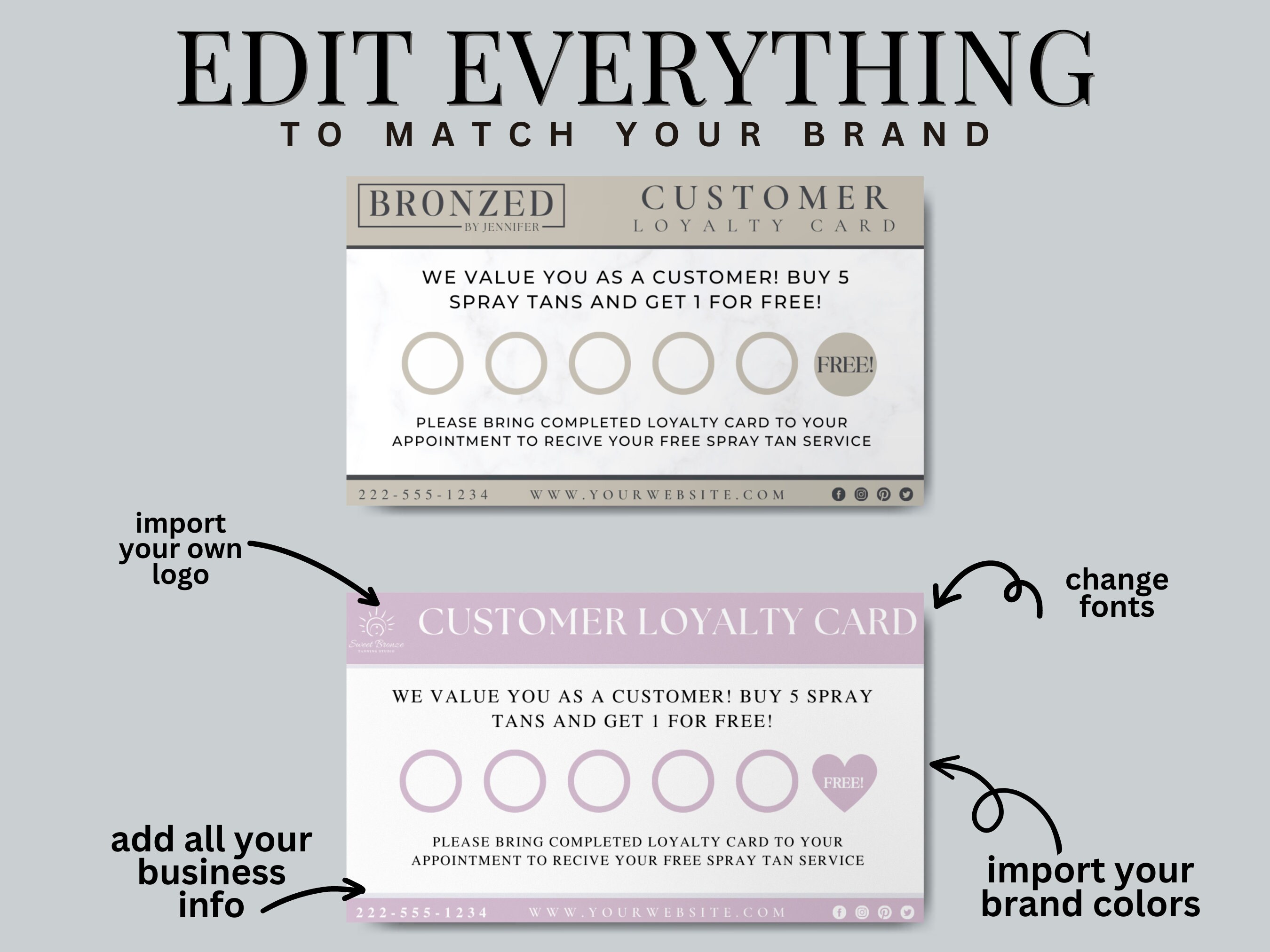 Spray Tan Customer Loyalty Card Template, Spray Tan Forms ,loyalty Card ...