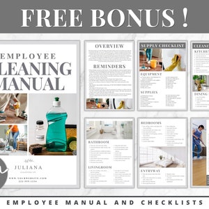 Editable Cleaning Business Employee Handbook Bundle, Employee Manual ...