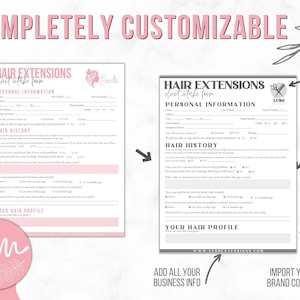 Hair Extension Form Bundle, Hair Extensions Contract, Hair Extensions ...