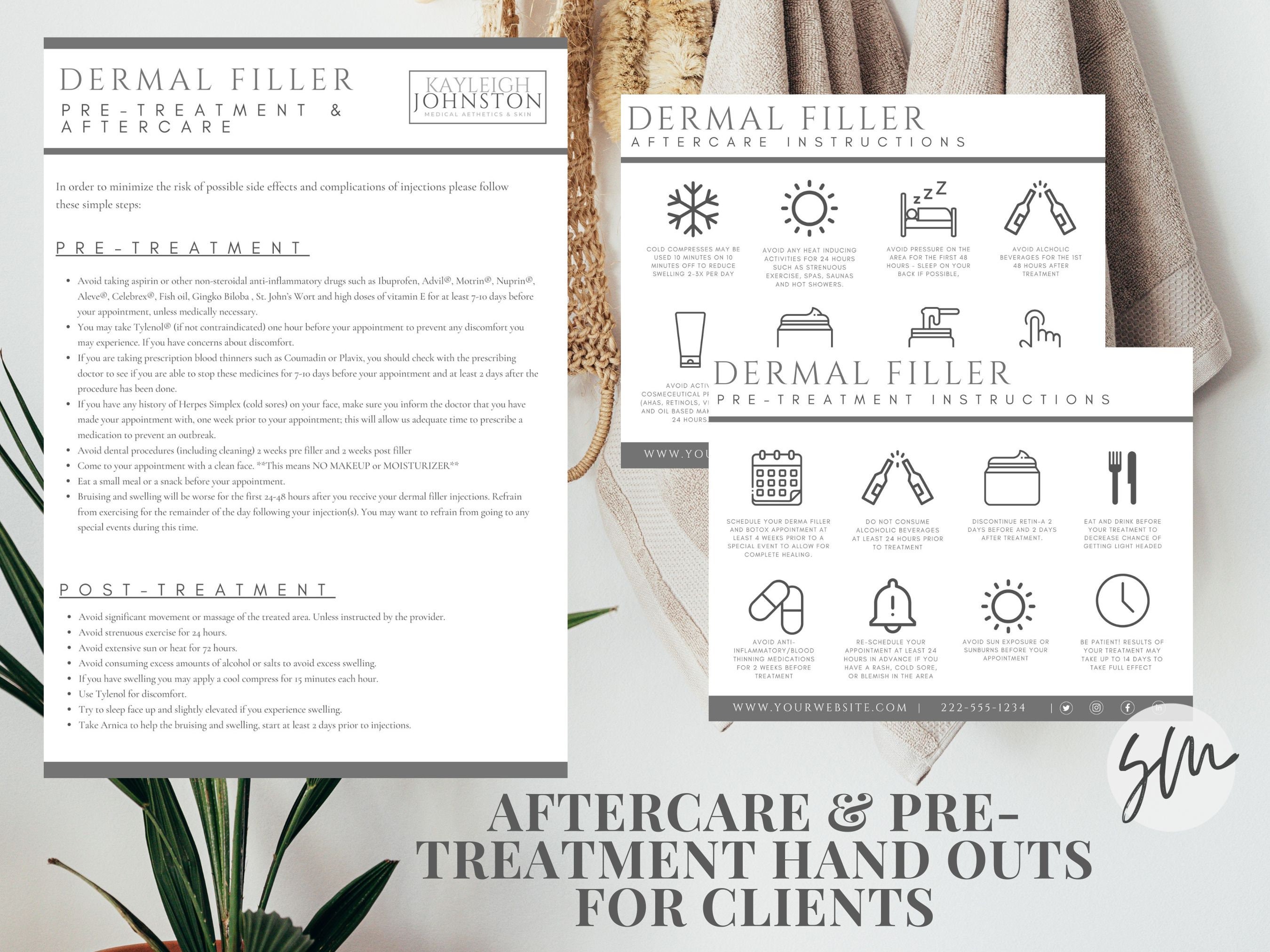 EDITABLE Dermal Filler Forms, Nurse Injector Template, Policy, Photo ...