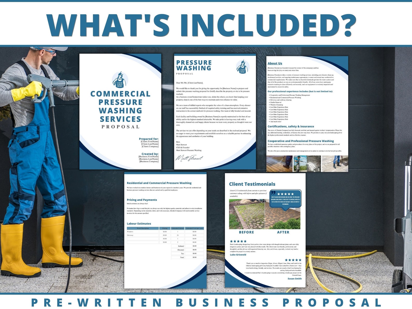 Pressure Washing Forms, Pressure Washing Template, Pressure Washing ...