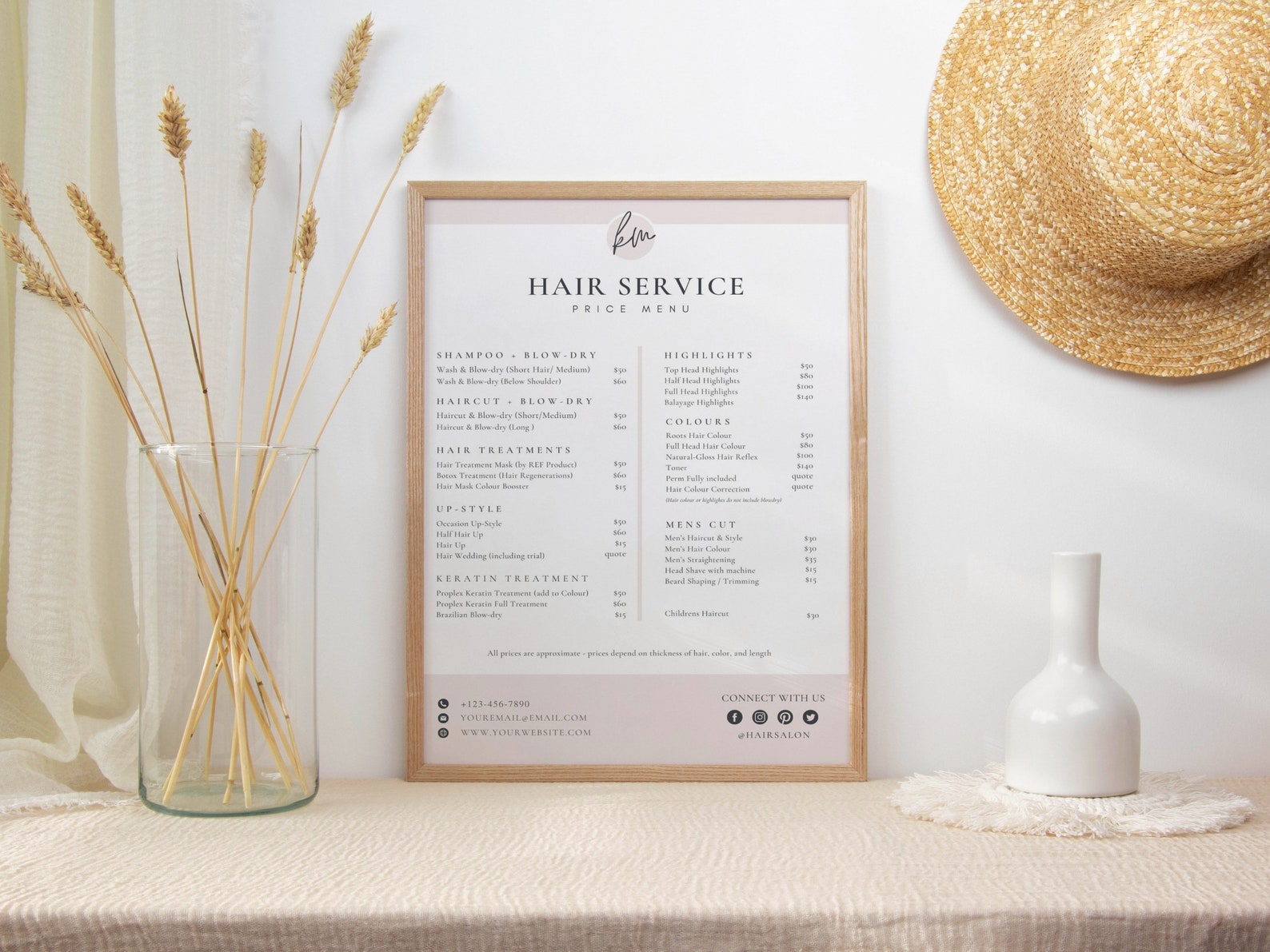 Hair Color Service Waiver, Hairstylist Consultation Form, Color ...