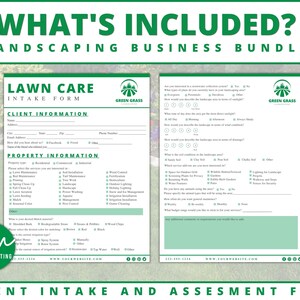Landscaping Form BUNDLE, Landscaping Business Cards, Landscaping ...