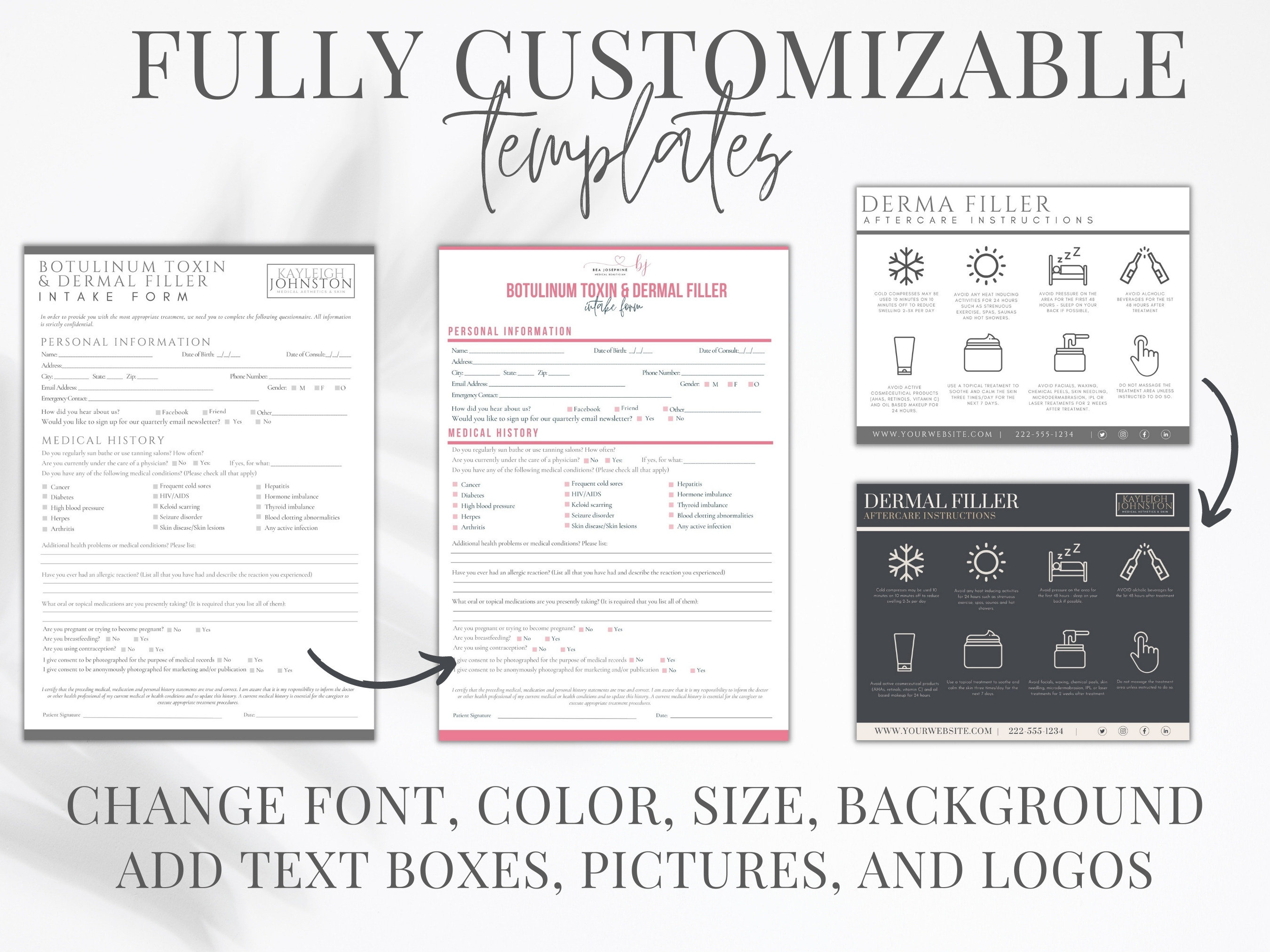 Botox Form Templates, Dermal Filler Templates,nurse Injector Template ...