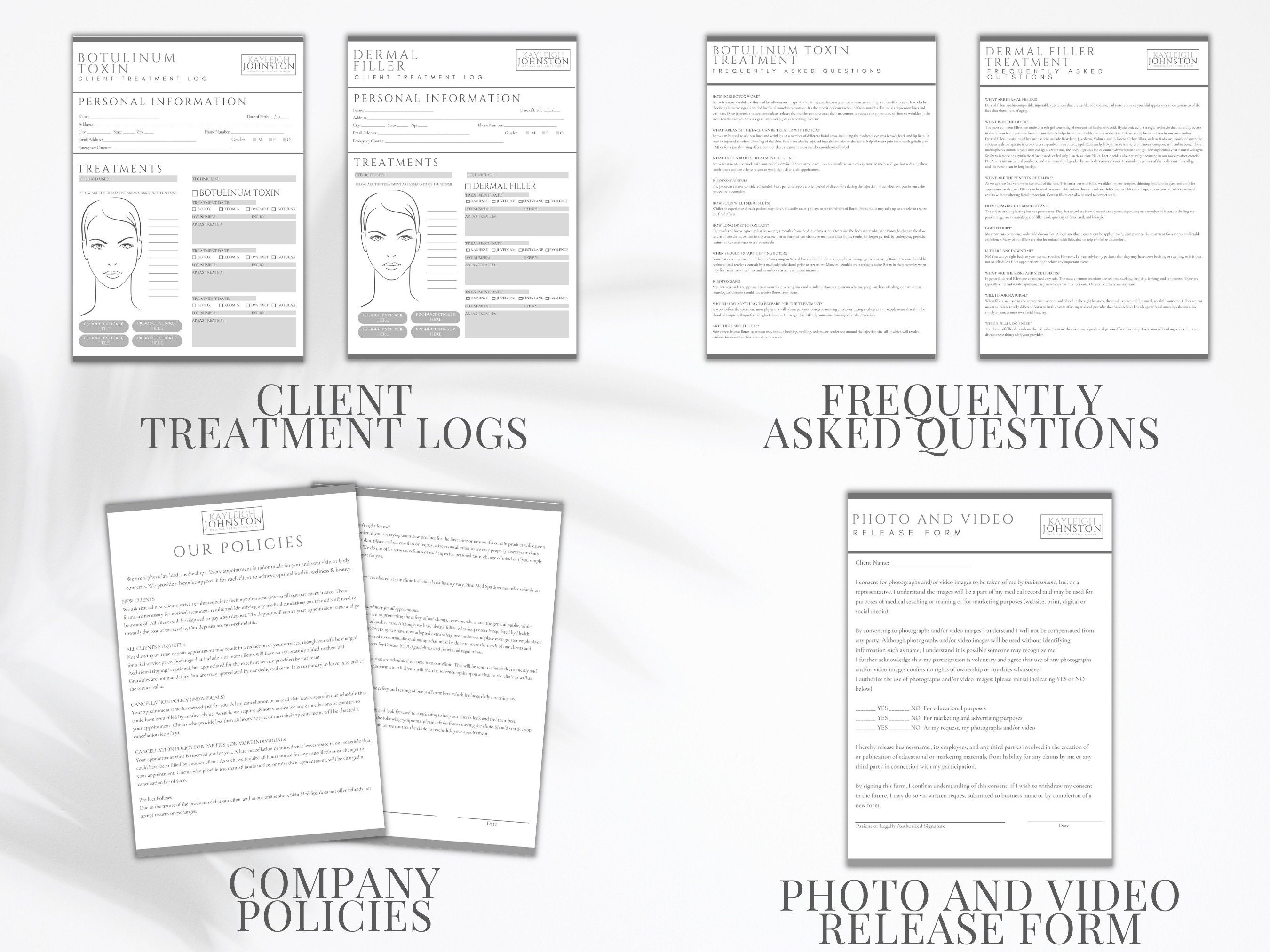 Botox Form Templates, Dermal Filler Templates,nurse Injector Template ...