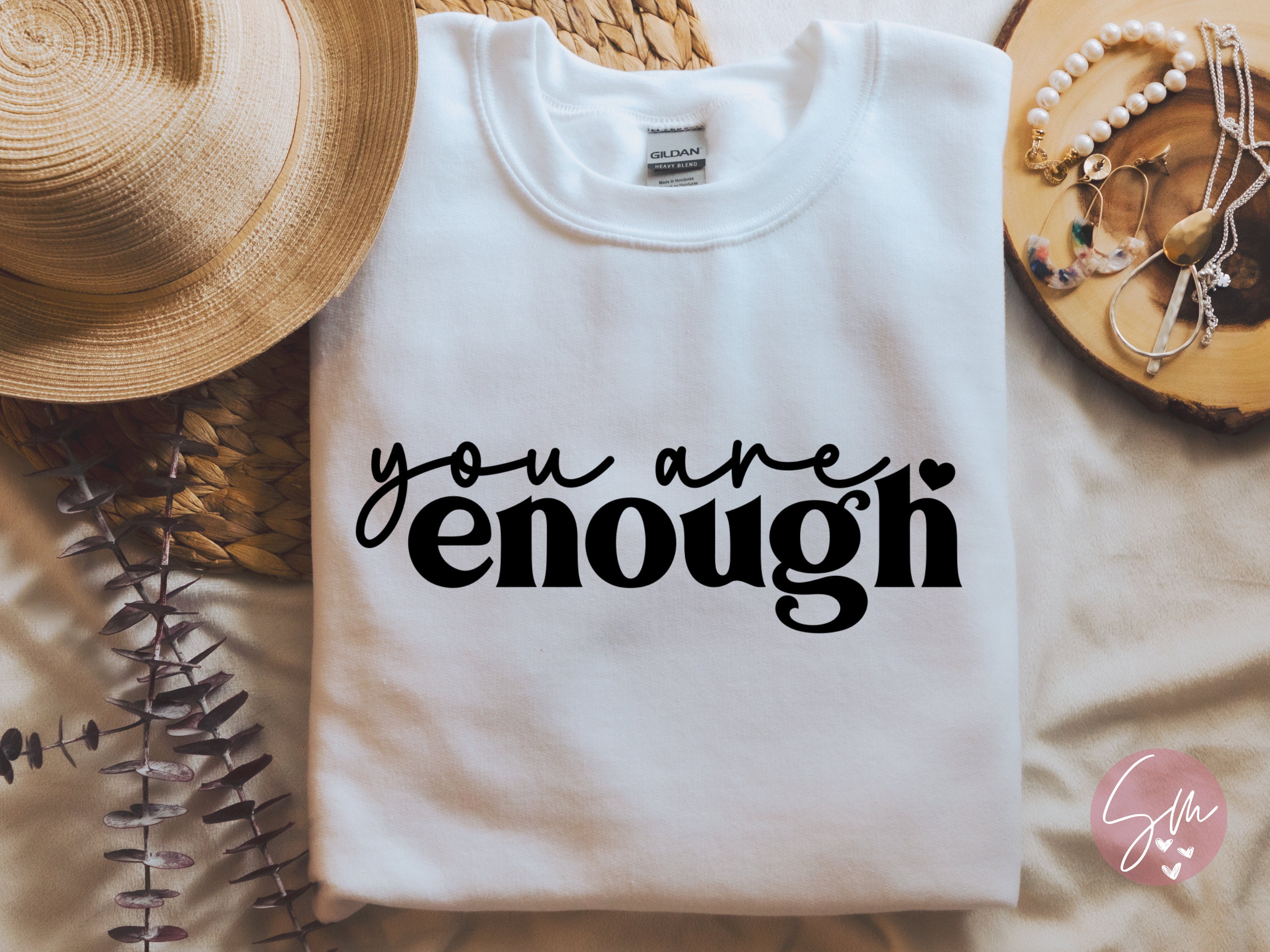 You Are Enough Svg| Self Love SVG, Inspirational Svg, Inspirational ...