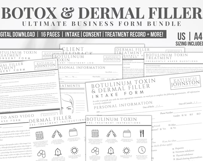 EDITABLE Botox Aftercare, Botox Pre and Post Treatment Care ...