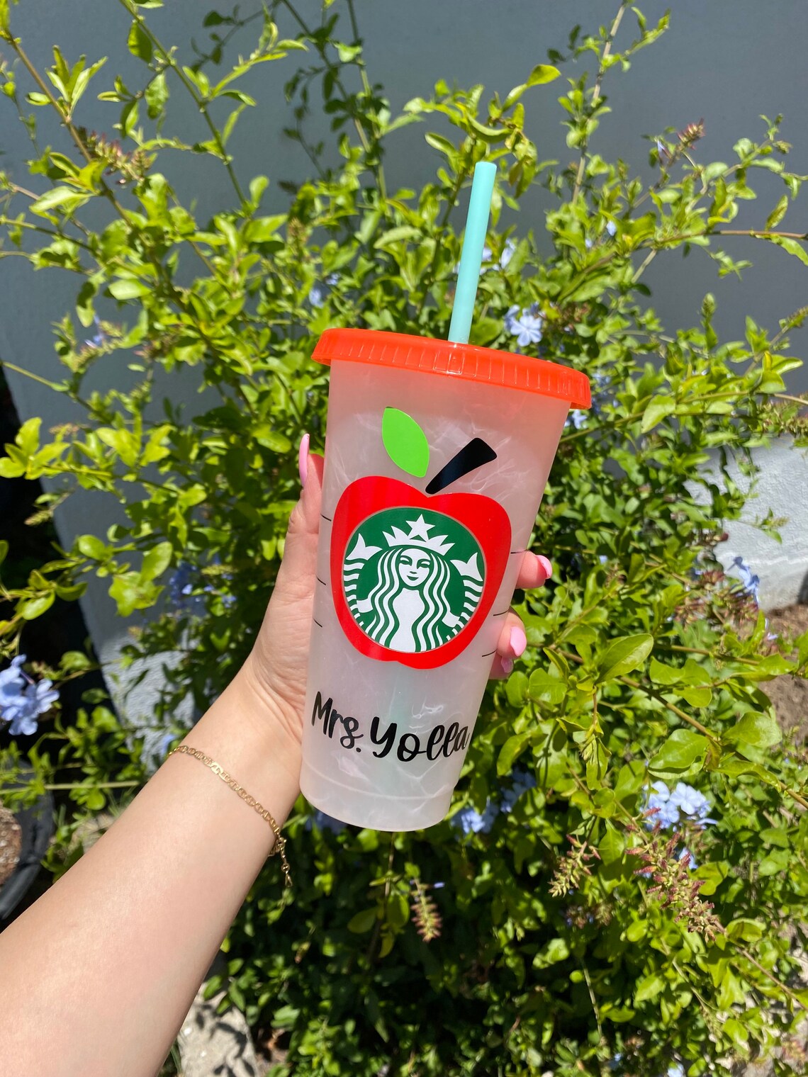 Teacher Fuel Starbucks Reusable Cold Cup! - Etsy