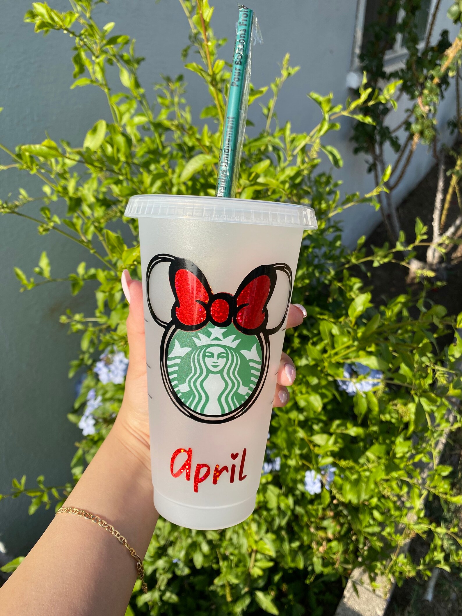 Minnie Mouse Starbucks Cold Cup, Disneyland Starbucks Cold Cup - Etsy